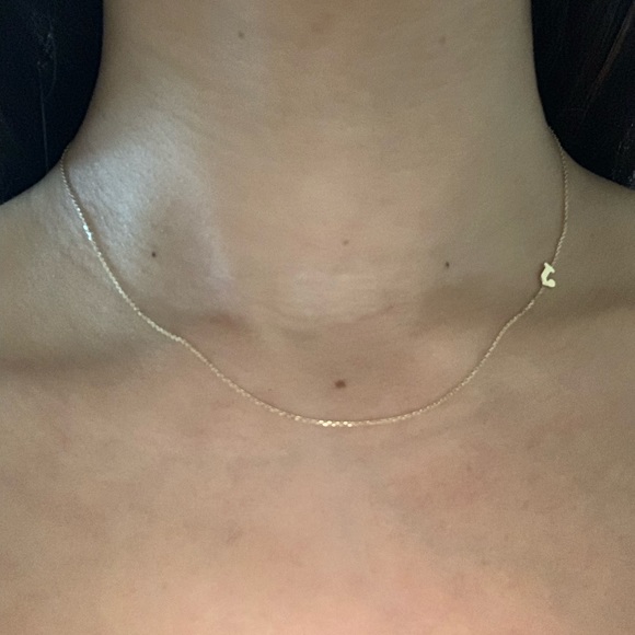 Jewelry | 14k Gold Initial Necklace 16 Inches | Poshmark